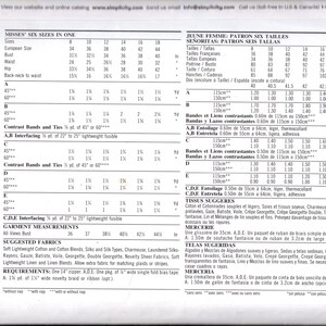 New Look 6515 Misses' Tops, Are Sleeveless, Fluted Capped, 3/4 Length ...