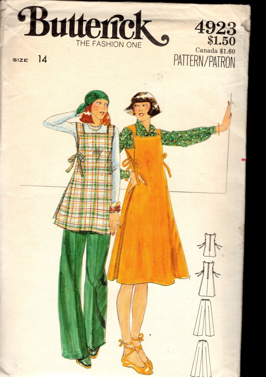 Butterick 4923 Misses' Boho Maternity Tunic, Jumper With Adjustable ...