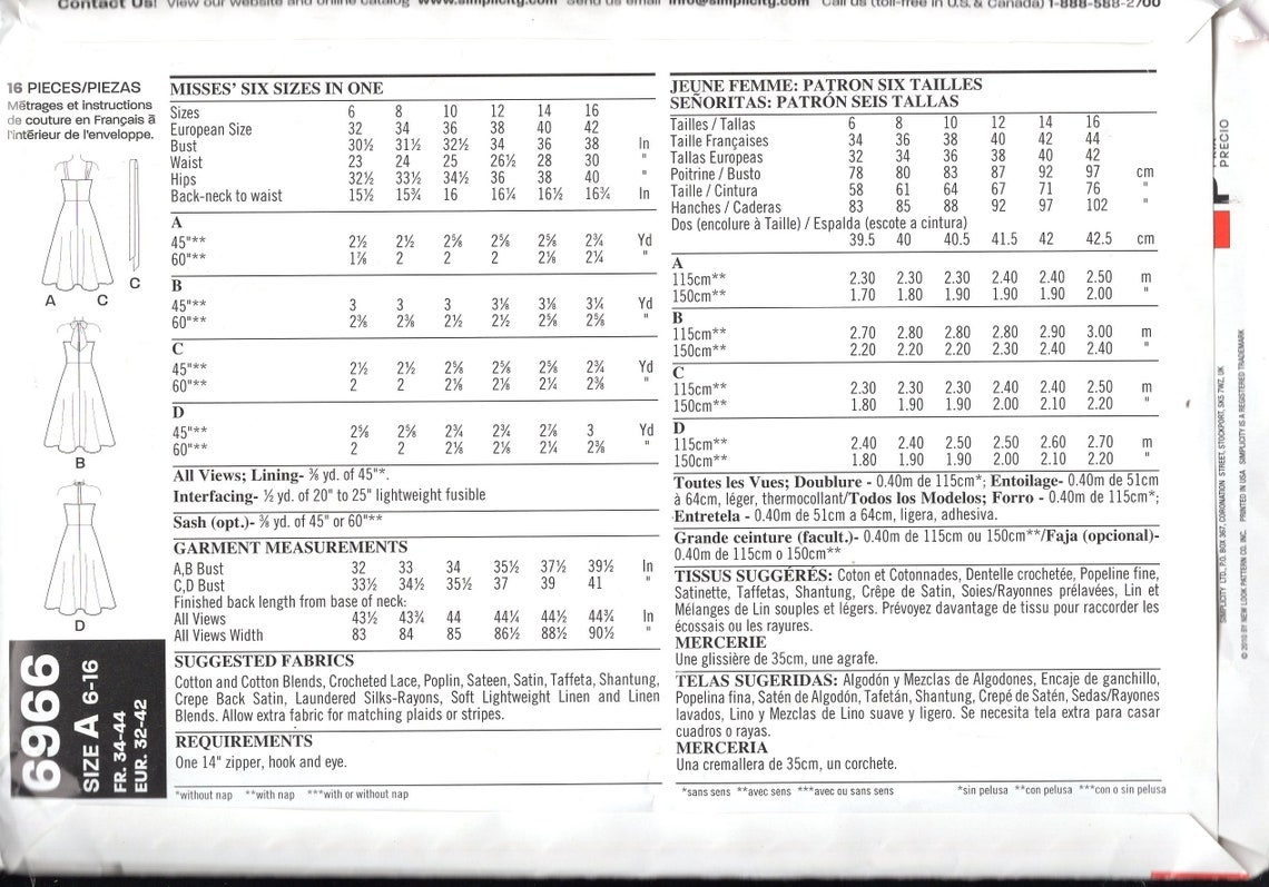 New Look 6966 Misses' Fun Flowing Flared Sundress With - Etsy