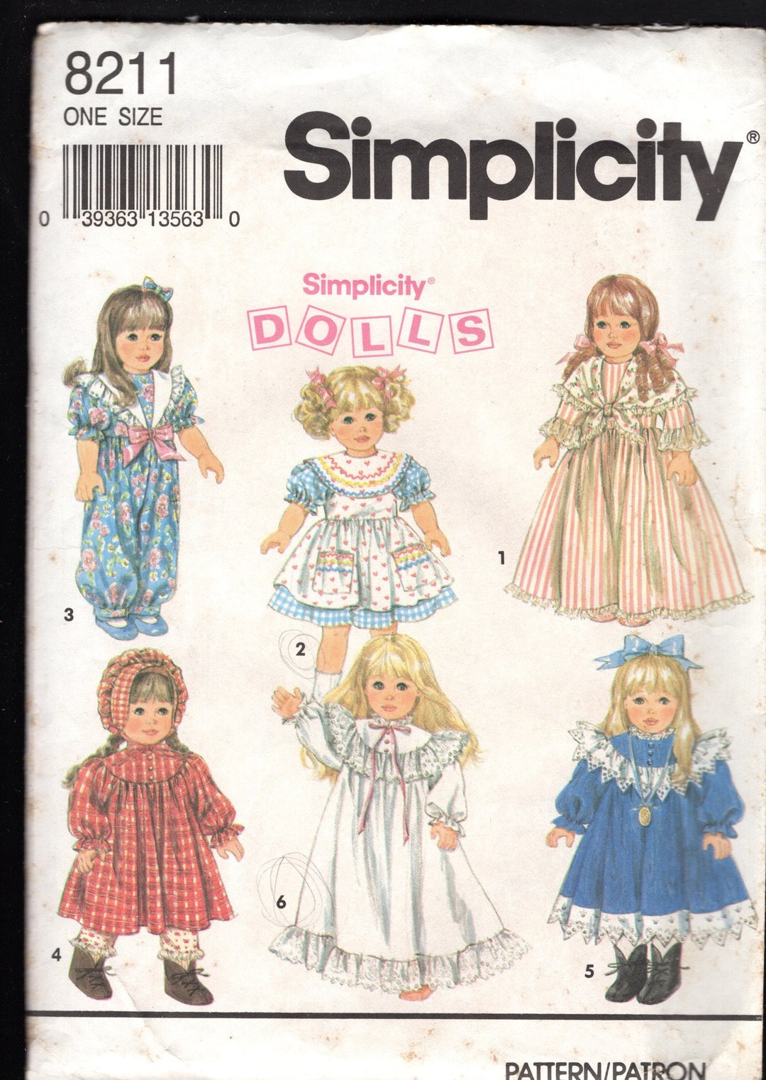 Simplicity 8211 Doll Outfits Sewing Pattern, for an 18 Inch Doll Such ...