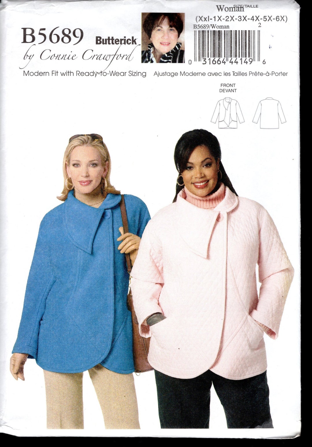 Butterick 5689 Connie Crawford Designs, Women's Parka Jacket With ...