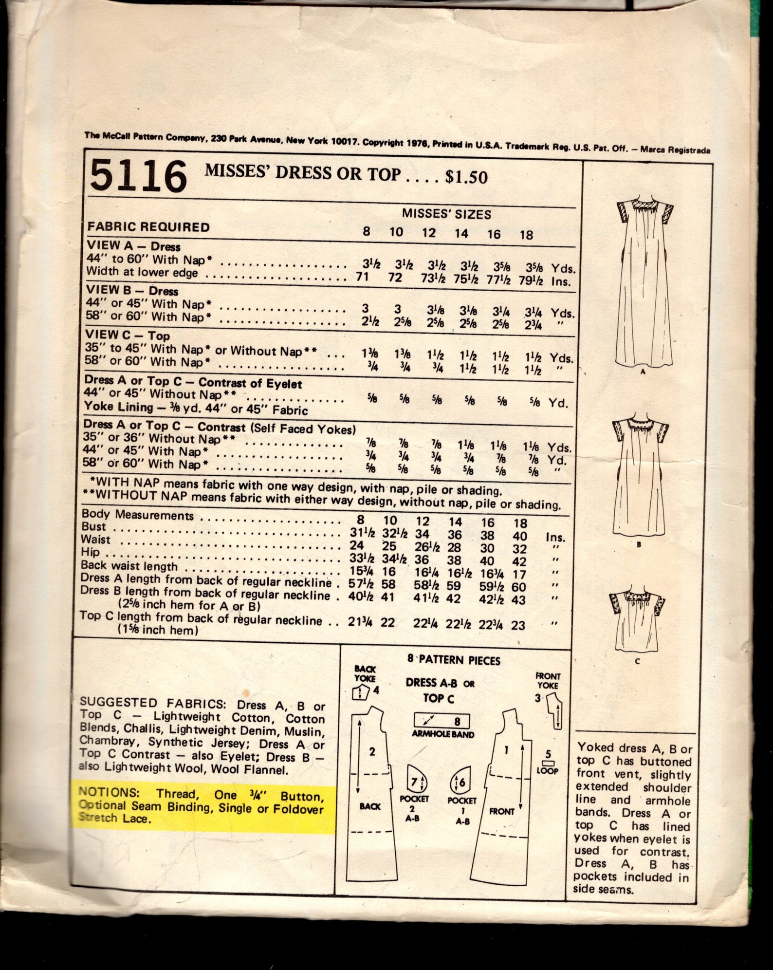 Mccall's 5116 Hip 70's Misses' Maxi Length Caftan - Etsy