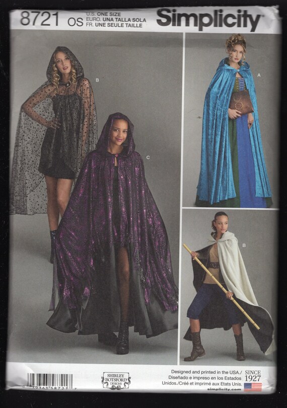 Sewing & Fiber Simplicity 0785 Misses Capes Costume Sewing Pattern ...