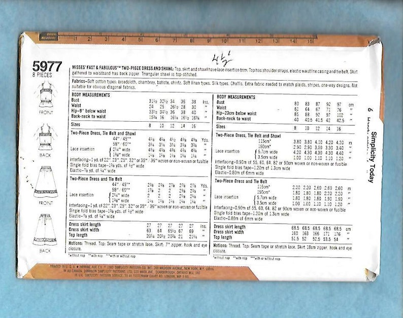 Classic Romantic 80's Simplicity 5977 Misses' Camisole - Etsy