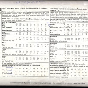 Simplicity 3684 Misses' Button Front, Long or Short Sleeved Shirts in ...