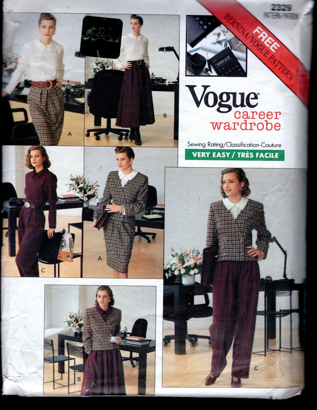Vogue 2339 Misses' Career Wardrobe W/loose-fitting Jacket, and Top ...