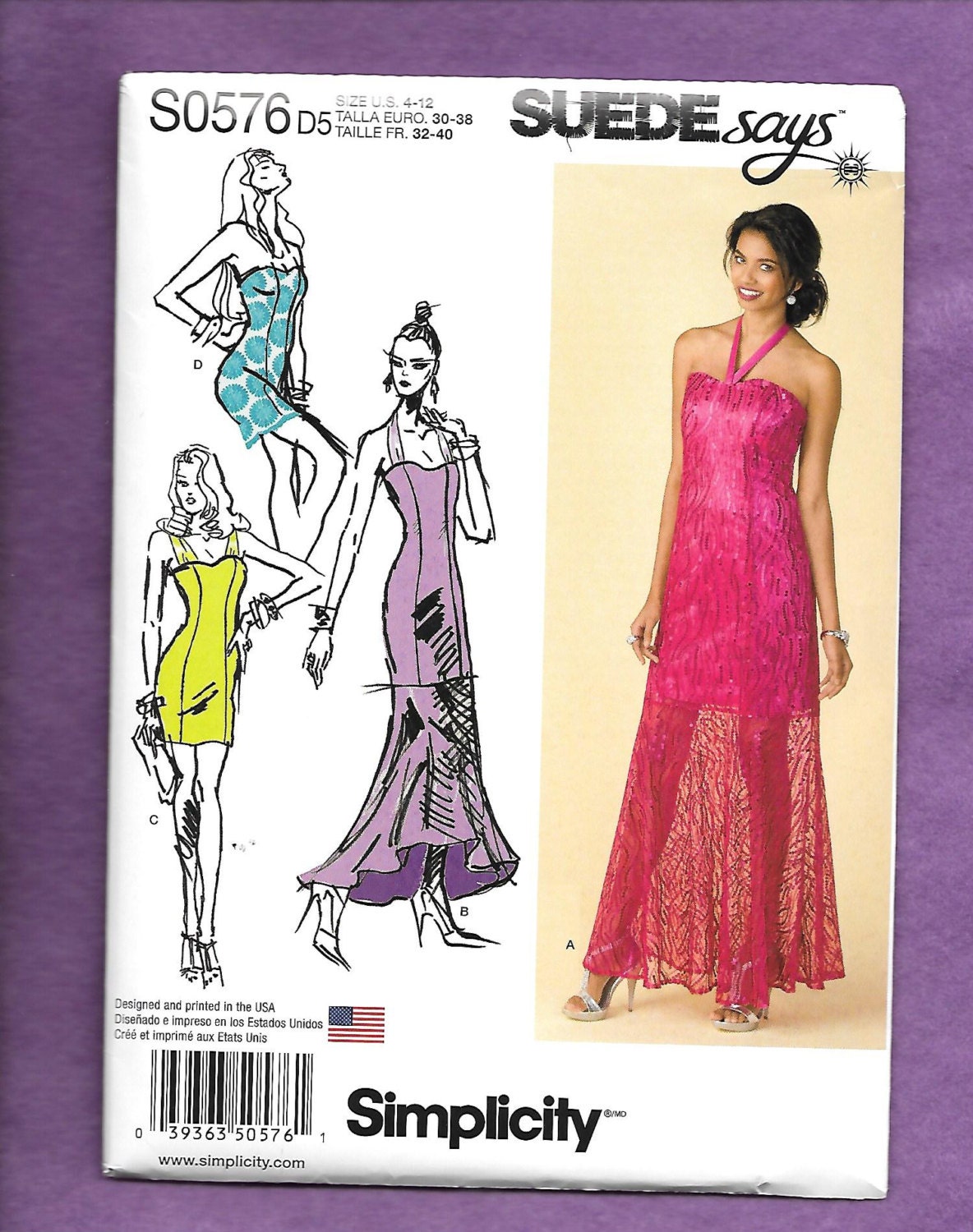 Simplicity 0576 Misses' Dress With Halter Top Strapless | Etsy