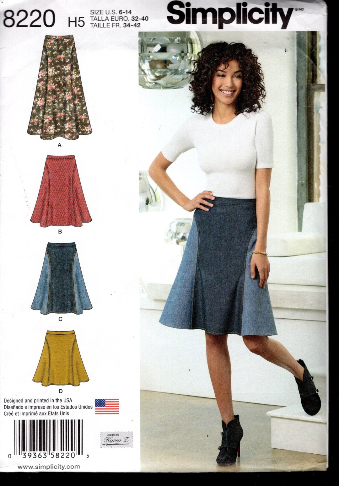 Simplicity 8220 Misses' Flared, Flowing, Mini, Maxi, and Knee Length ...