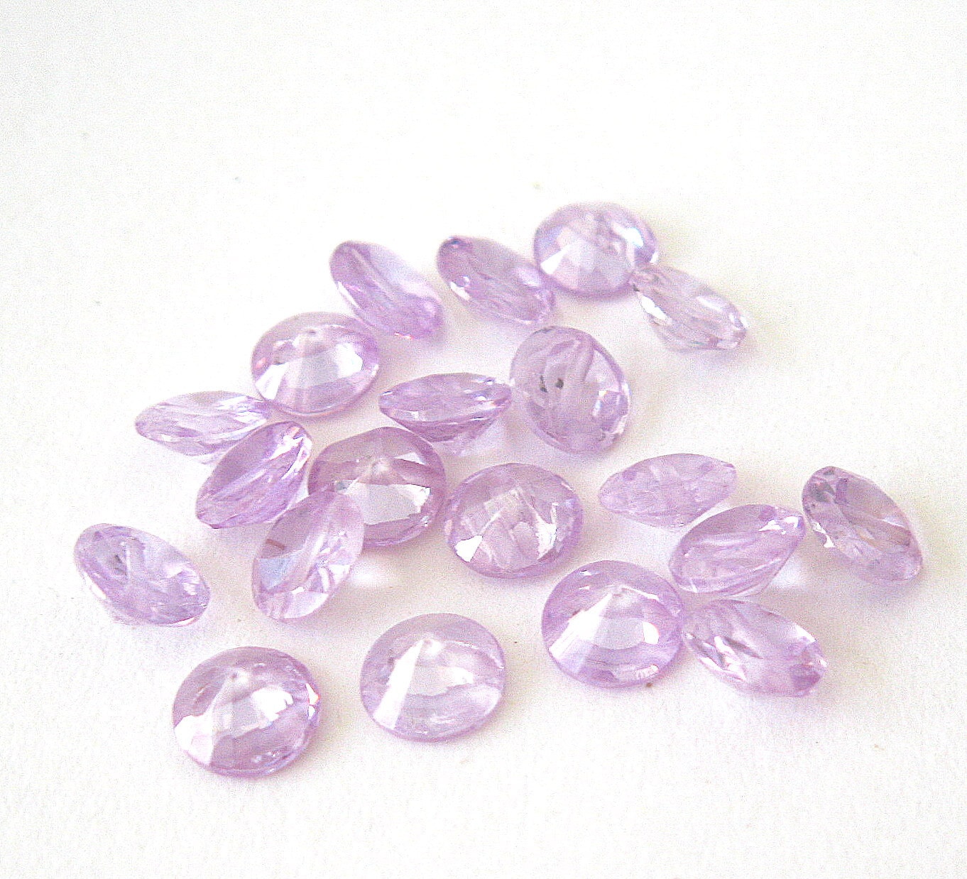 CZ Lavender Lilac Diamond-shaped Beads - Drilled Cubic Zirconia in a ...
