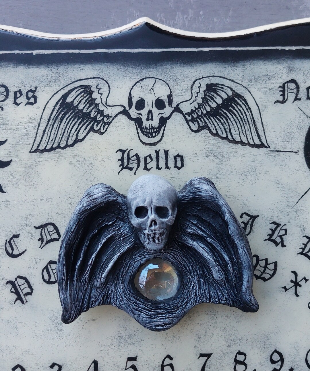 Handmade Ouija Board Set: Spiritboard With Sculpey Planchette - Etsy