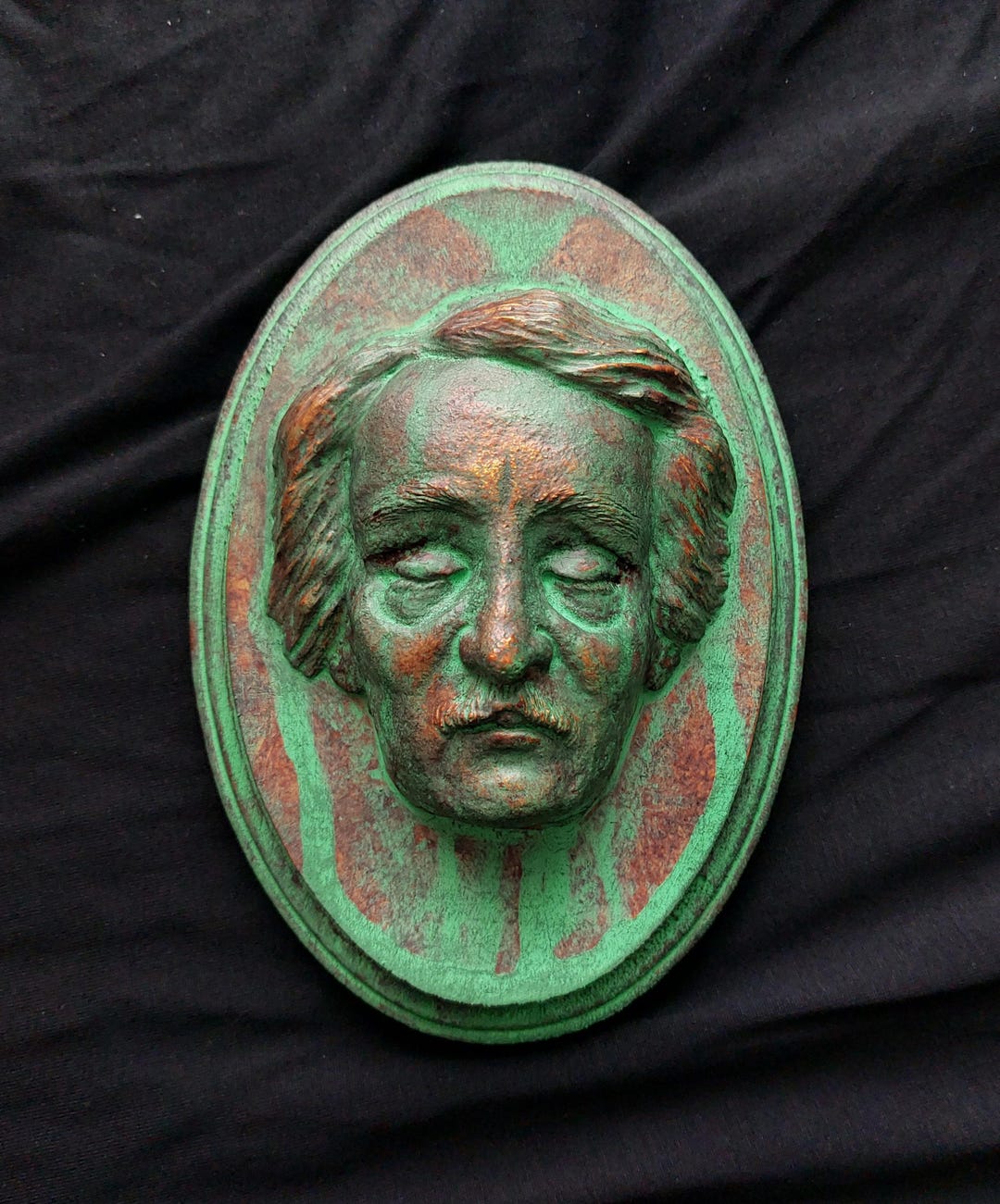 Death Mask / Edgar Allan Poe / Artist Rendered Miniature Death Mask ...