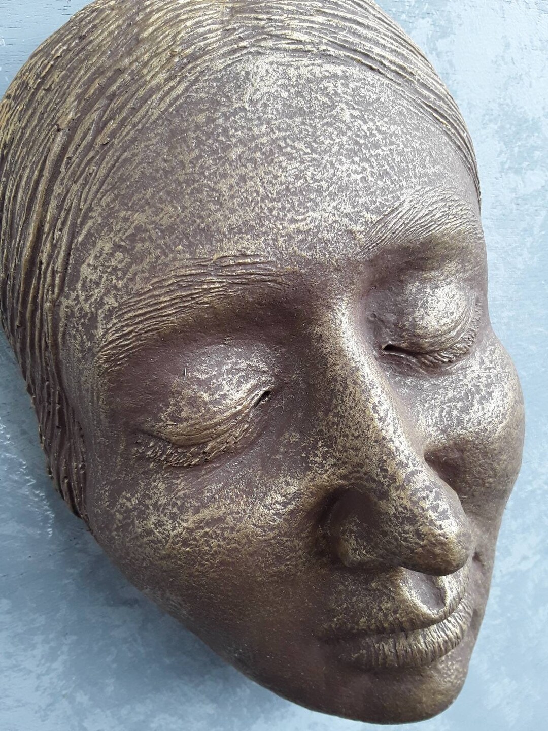 Death Mask / Artist Rendered Death Mask / Wall Hanging / Plaster Cast ...