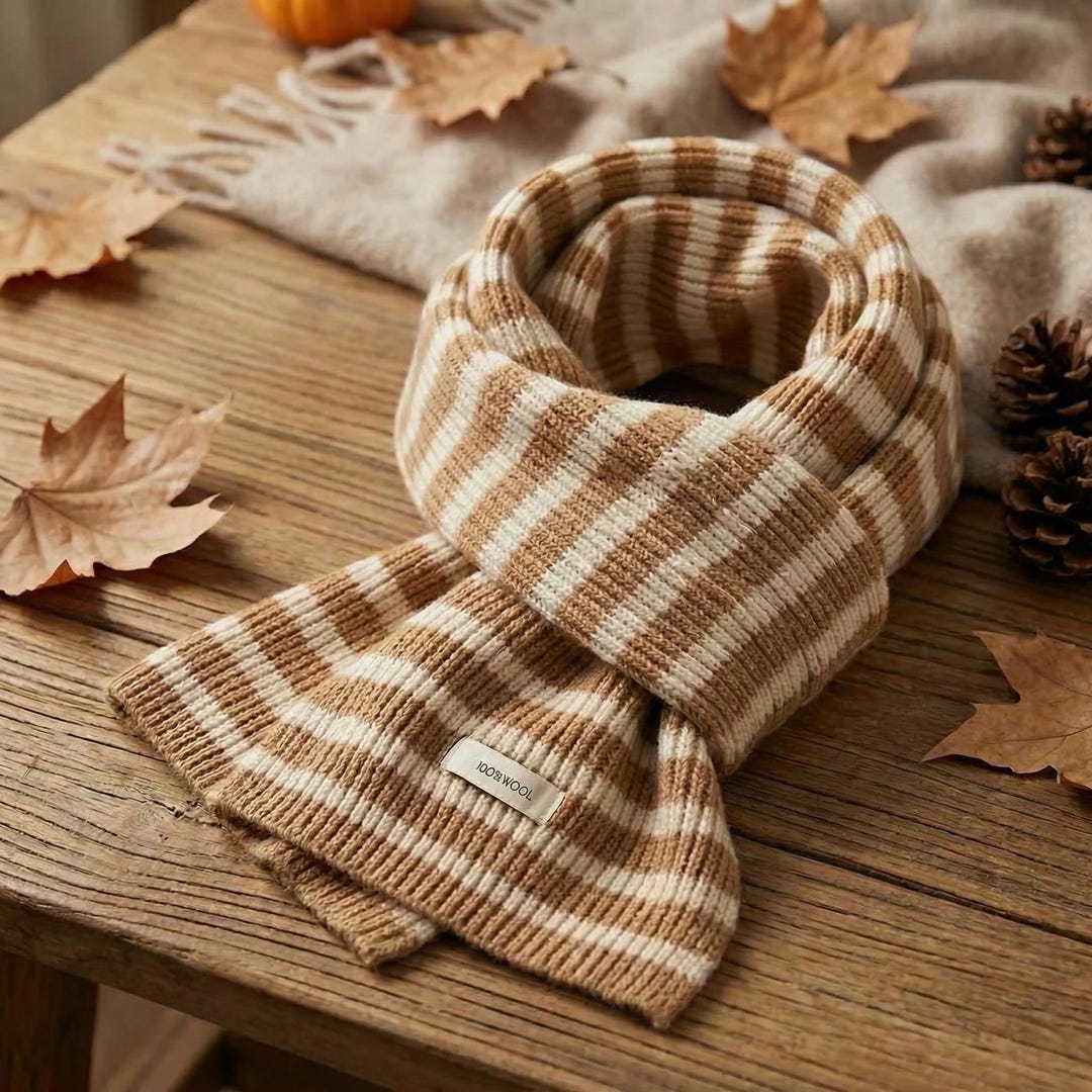 100% Wool Scarf - Handmade Winter Scarf for Men & Women - Extra Soft ...
