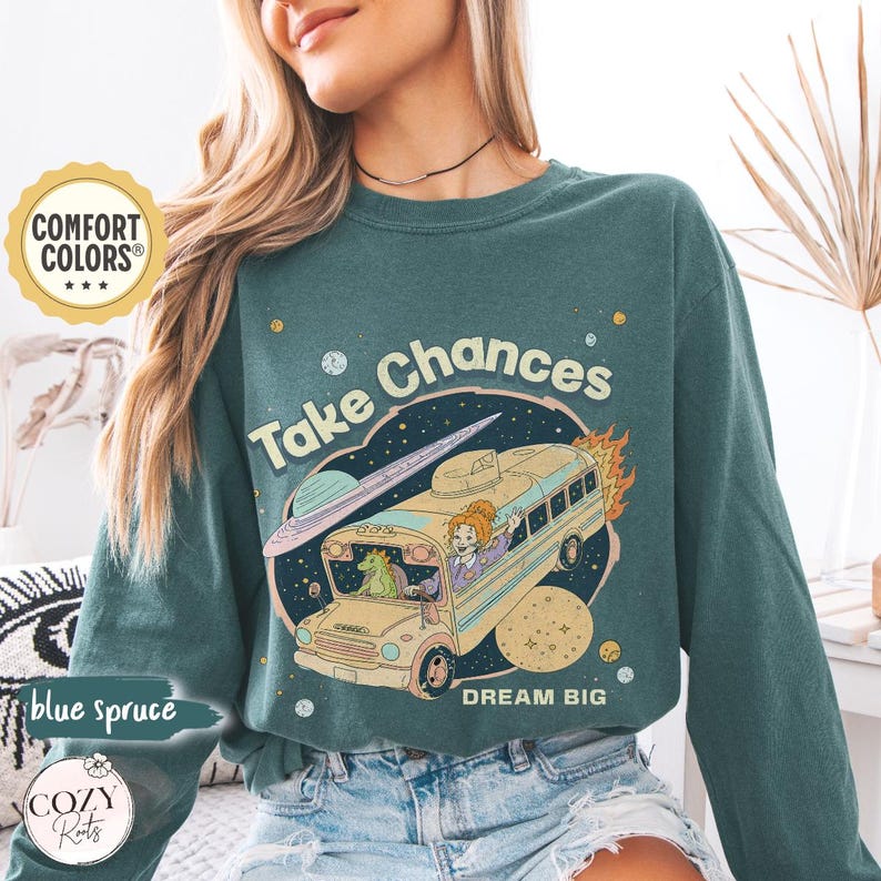 Long Sleeve Magic School Bus Miss Frizzle Inspired Graphic Shirt, Take ...