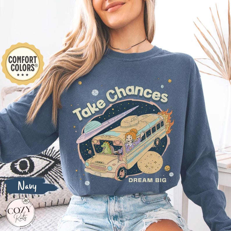 Long Sleeve Magic School Bus Miss Frizzle Inspired Graphic Shirt, Take ...