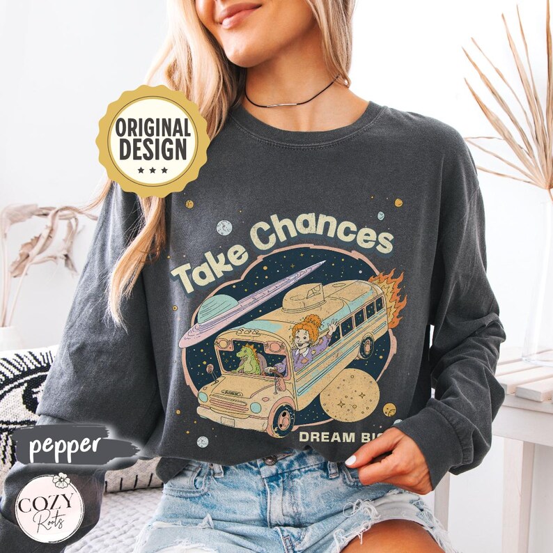 Long Sleeve Magic School Bus Miss Frizzle Inspired Graphic Shirt, Take ...