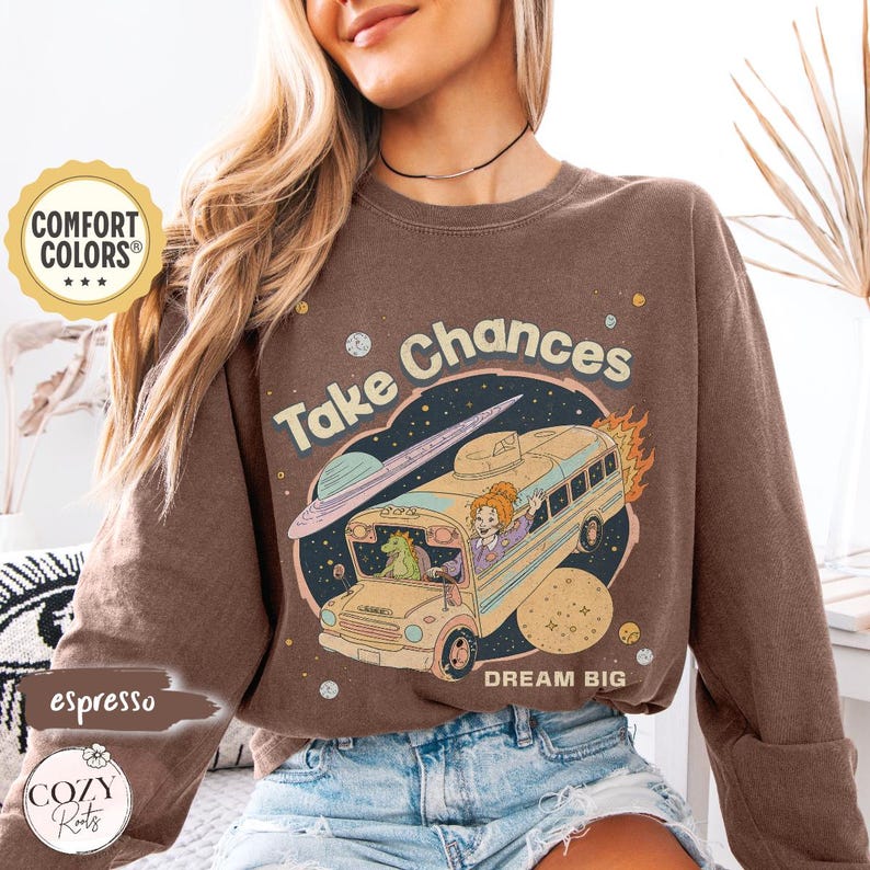 Long Sleeve Magic School Bus Miss Frizzle Inspired Graphic Shirt, Take ...