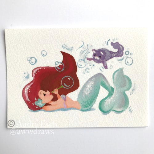 Spring Mermaid: Art Print | Etsy