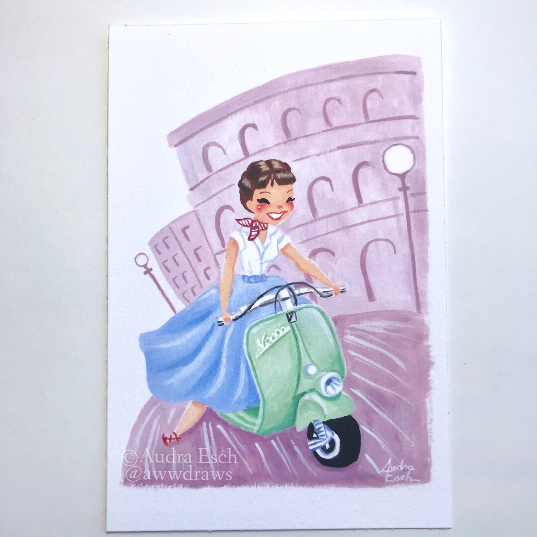 Audrey Hepburn Roman Holiday 4 X 6 Inches Fine Art Print - Etsy