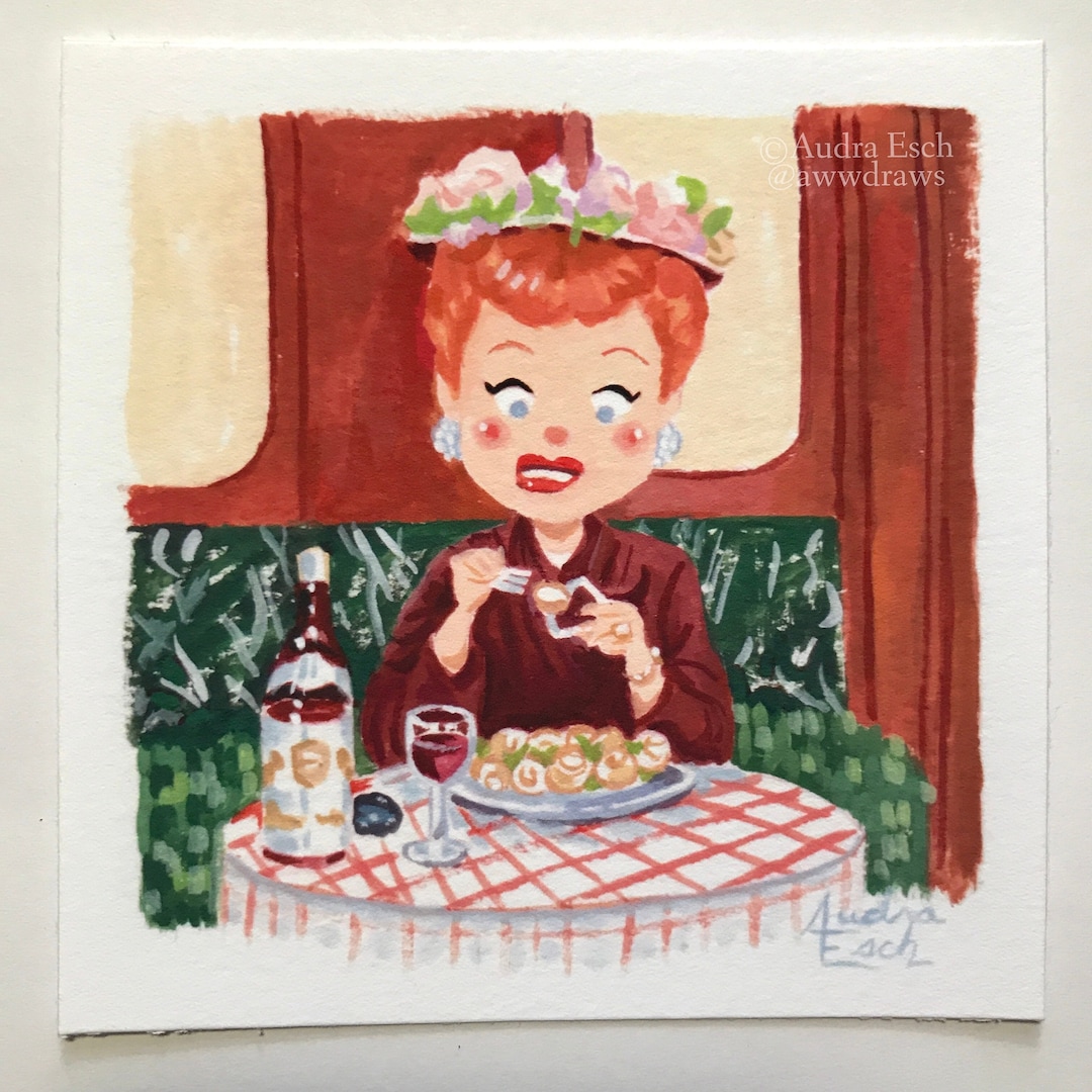 I Love Lucy Paris at Last 4 X 4 Inches Fine Art Print - Etsy