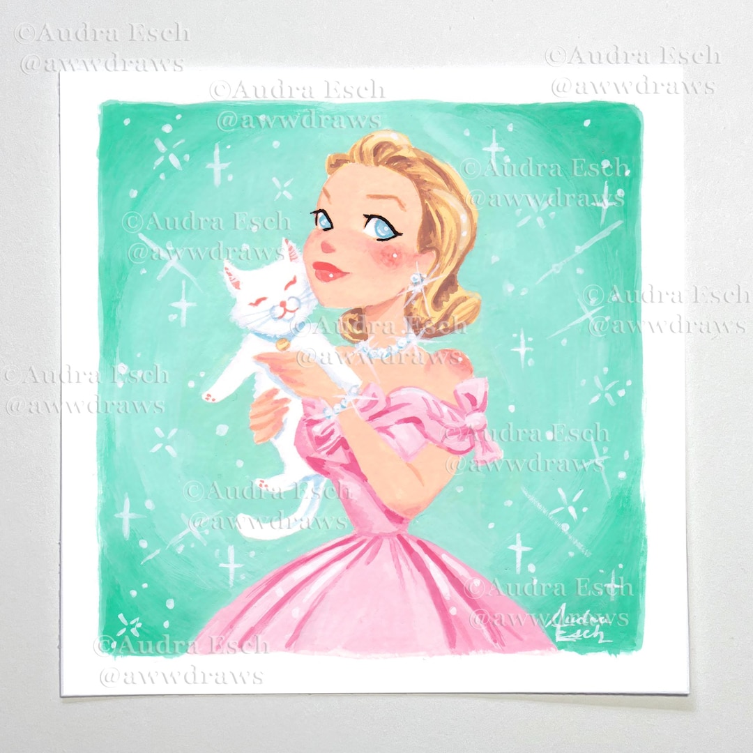 Grace Kelly Cats 'n Glamour 5 X 5 Inches Fine Art Print - Etsy