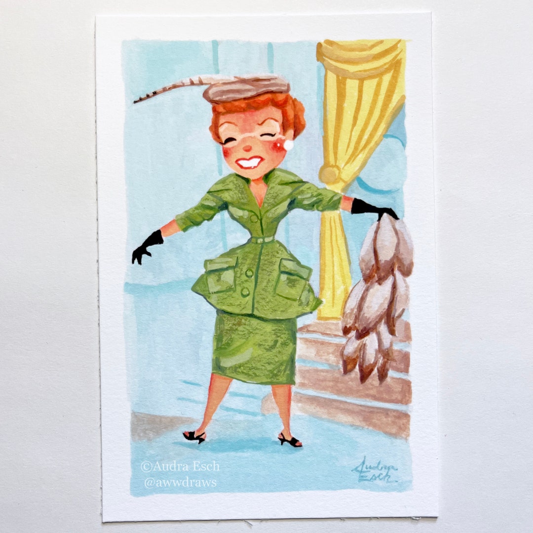 I Love Lucy Fine Art Print – Lucy Gets a Sunburn, Fashion Show (4x6 ...