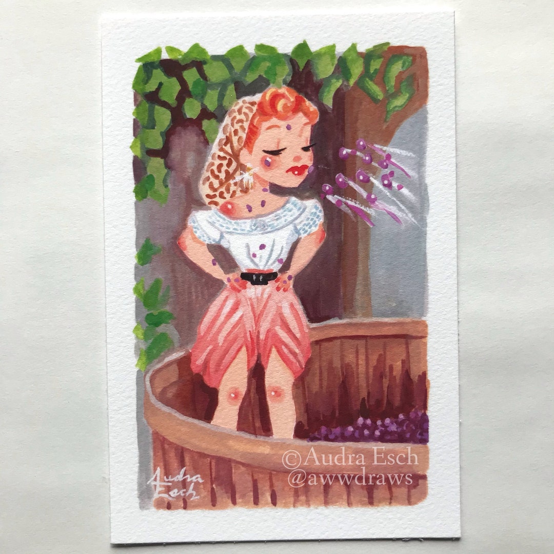 I Love Lucy – Grape Stomping Scene | Funny 4x6 Inch Fine Art Print for ...