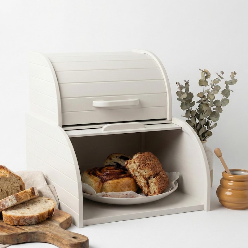Roll Top Lid Bread Box - Etsy