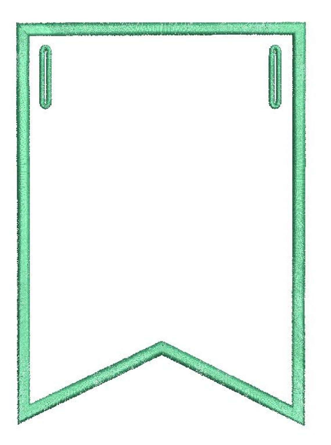 Double Pointed Pennant Banner Large Embroidery Design 5X7 - Etsy