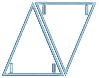 Double Pointed Pennant Banner Small Embroidery Design 5X7 | Etsy