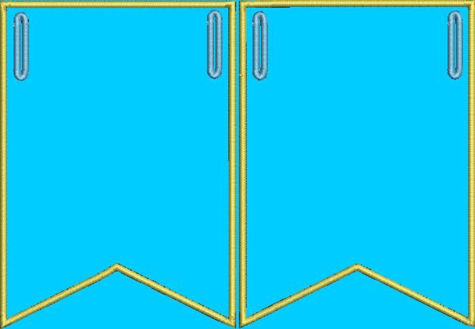 Double Pointed Pennant Banner Small Embroidery Design 5X7 - Etsy