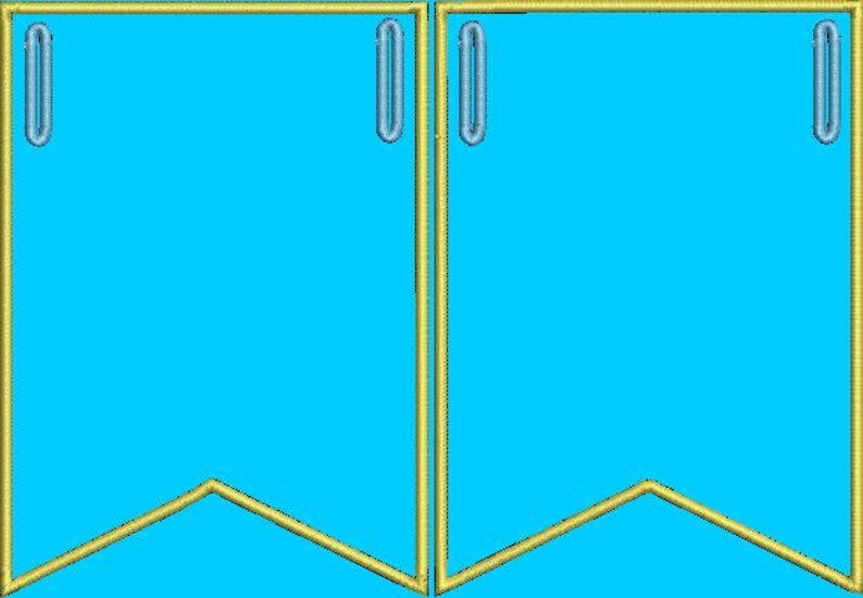 Double Pointed Pennant Banner Small Embroidery Design 5X7 - Etsy