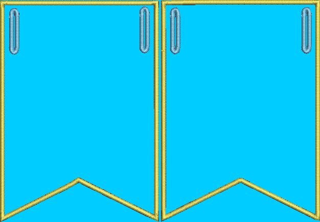 Double Pointed Pennant Banner Small Embroidery Design 5X7 - Etsy