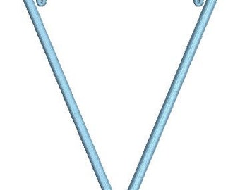 Double Pointed Pennant Banner Small Embroidery Design 5X7 | Etsy