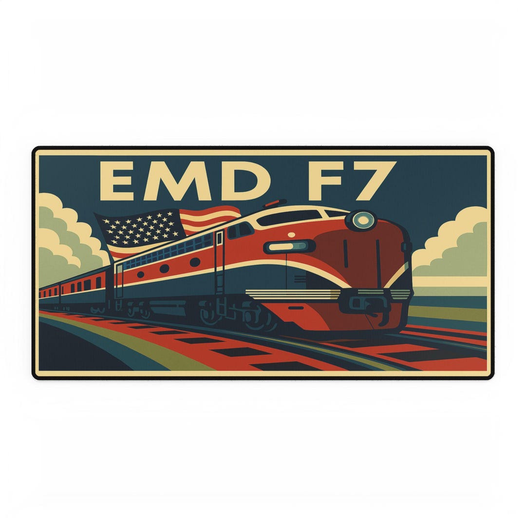EMD F7 Locomotive Poster - Classic Diesel Train Wall Art - Etsy