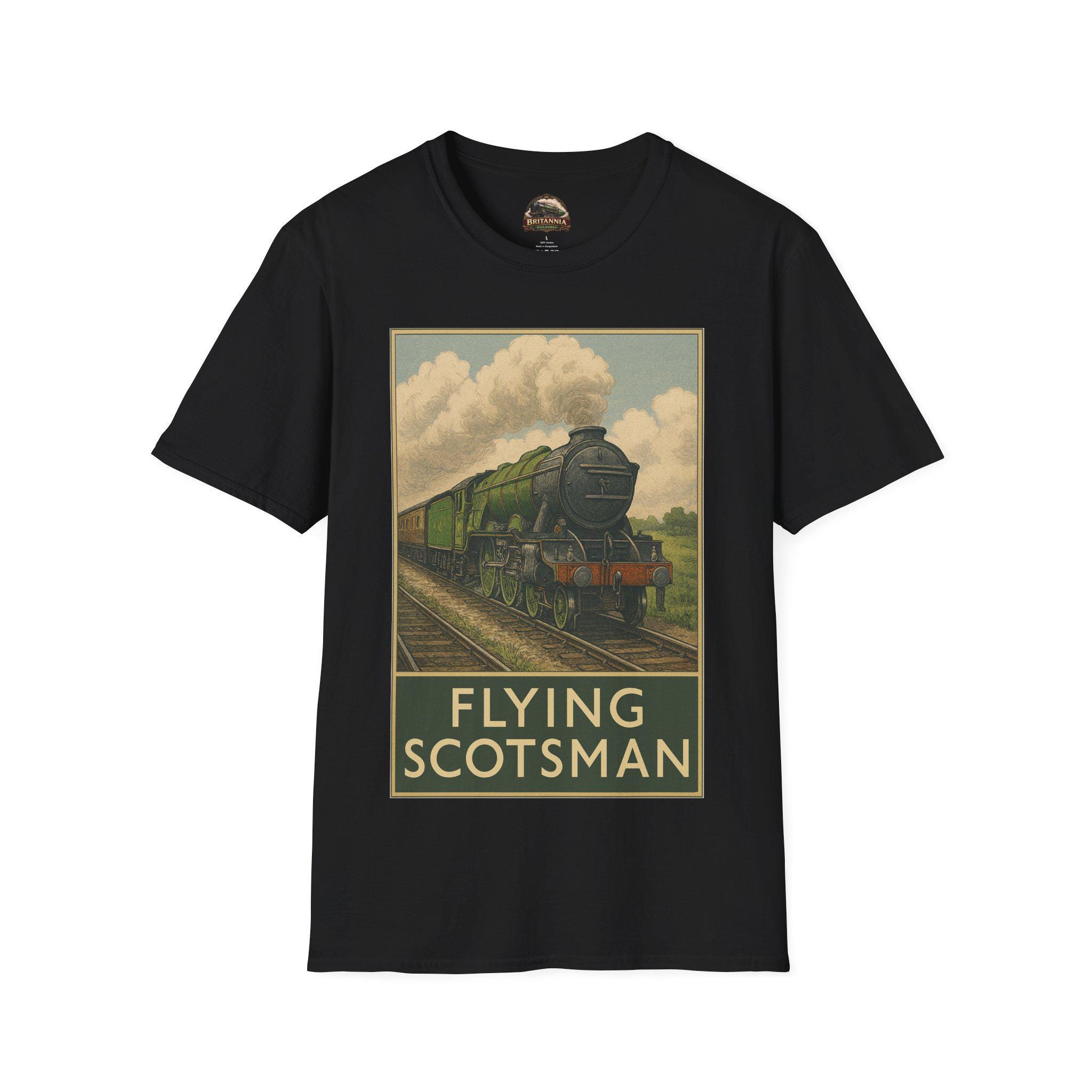 Flying Scotsman Steam Locomotive T-shirt - Train Lover Apparel - Etsy