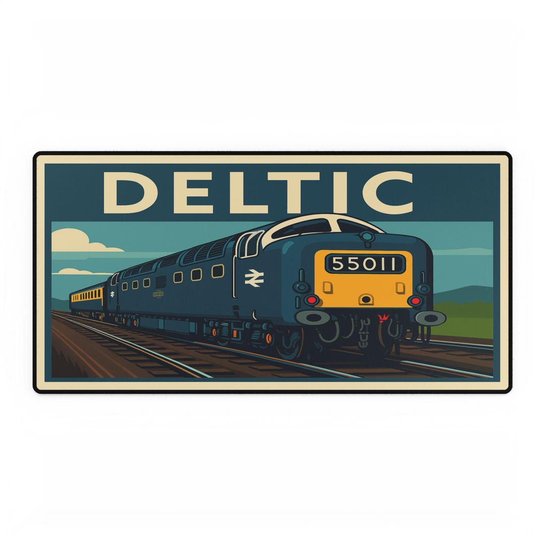 Vintage Diesel Train Desk Mat - Deltic Design - Etsy