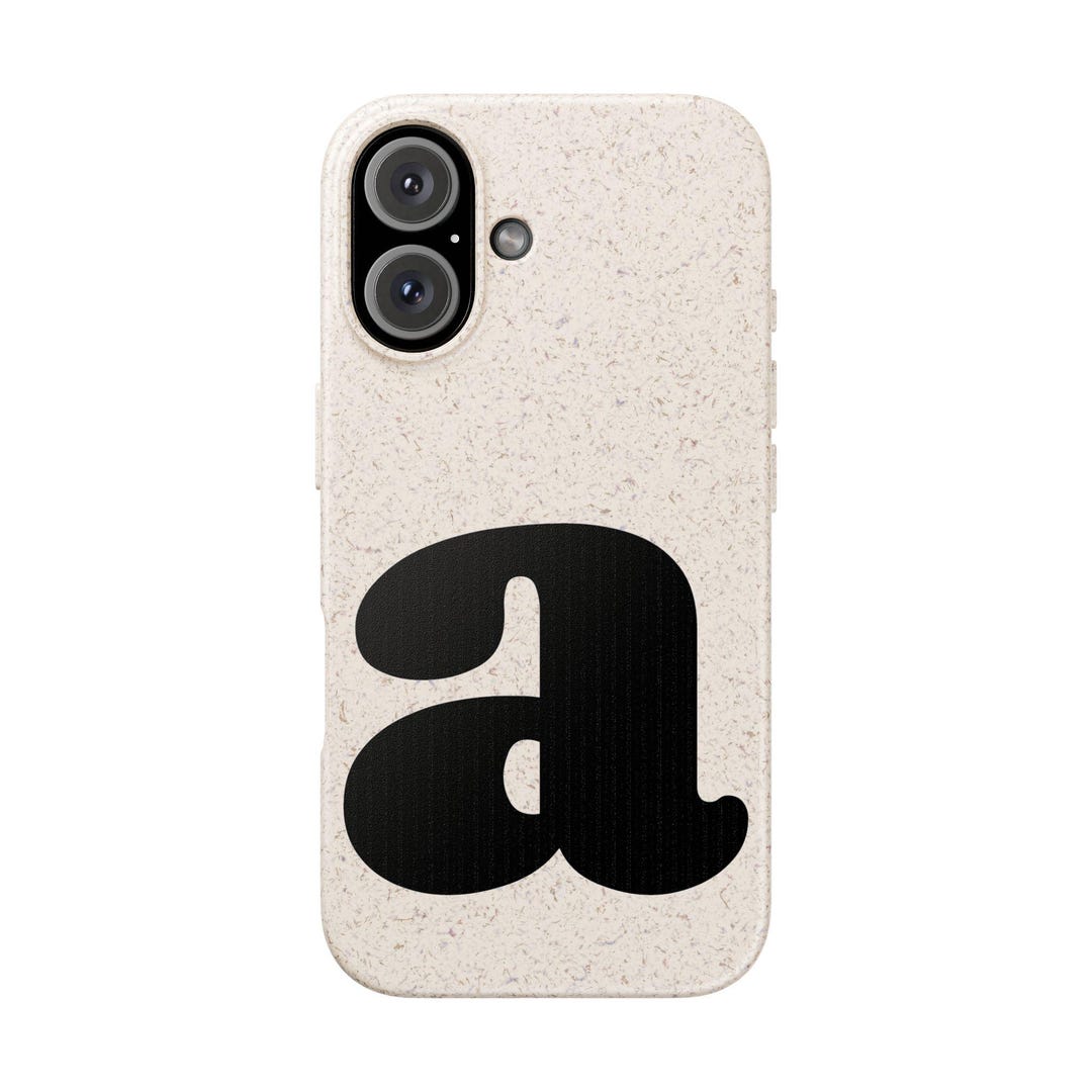 Biodegradable Smartphone Cell Cases With Black Lowercase Letter, Number ...