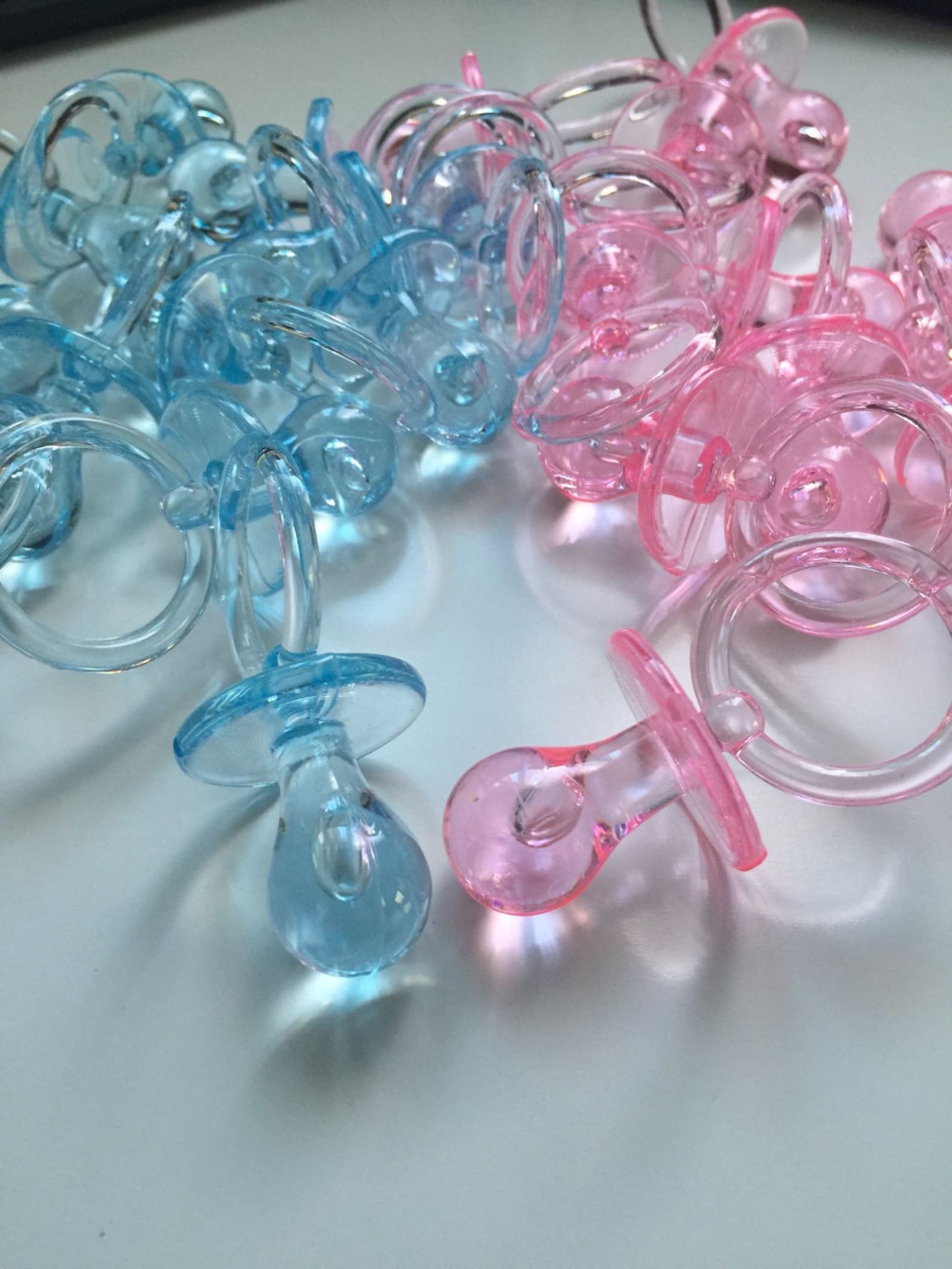 12 Baby shower Pacifier 3 1/4 pink pacifier blue | Etsy
