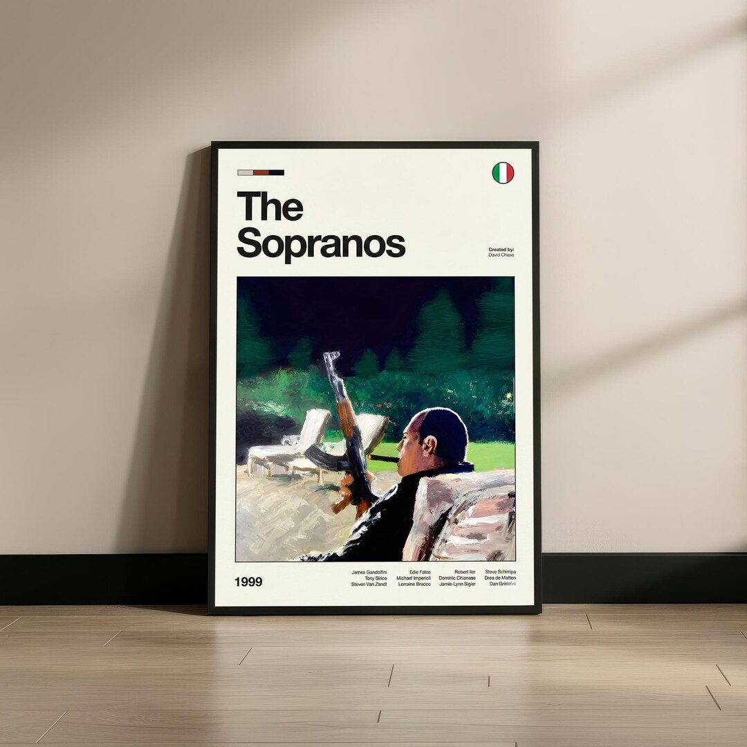 The Sopranos Inspired Wall Art Print, Vintage Style Crime Drama Poster ...