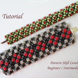 FIRE and ICE Beaded Bracelet Beading Tutorial Beadweaving Pattern ...