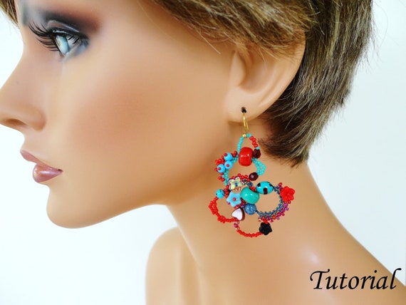 LOOP De LOOP Beaded Earrings Beading Tutorial Beadweaving | Etsy