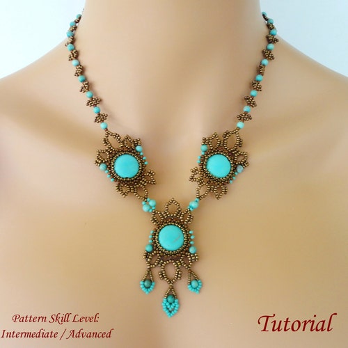 CHIMERE Beaded Necklace Beading Tutorial Beadweaving Pattern | Etsy