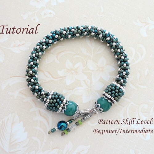 EASY BANGLE Beaded Bracelet Beading Tutorial Beadweaving | Etsy