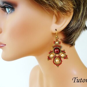 PORPHYR Beaded Earrings Beading Tutorial Beadweaving Pattern Seed Bead ...