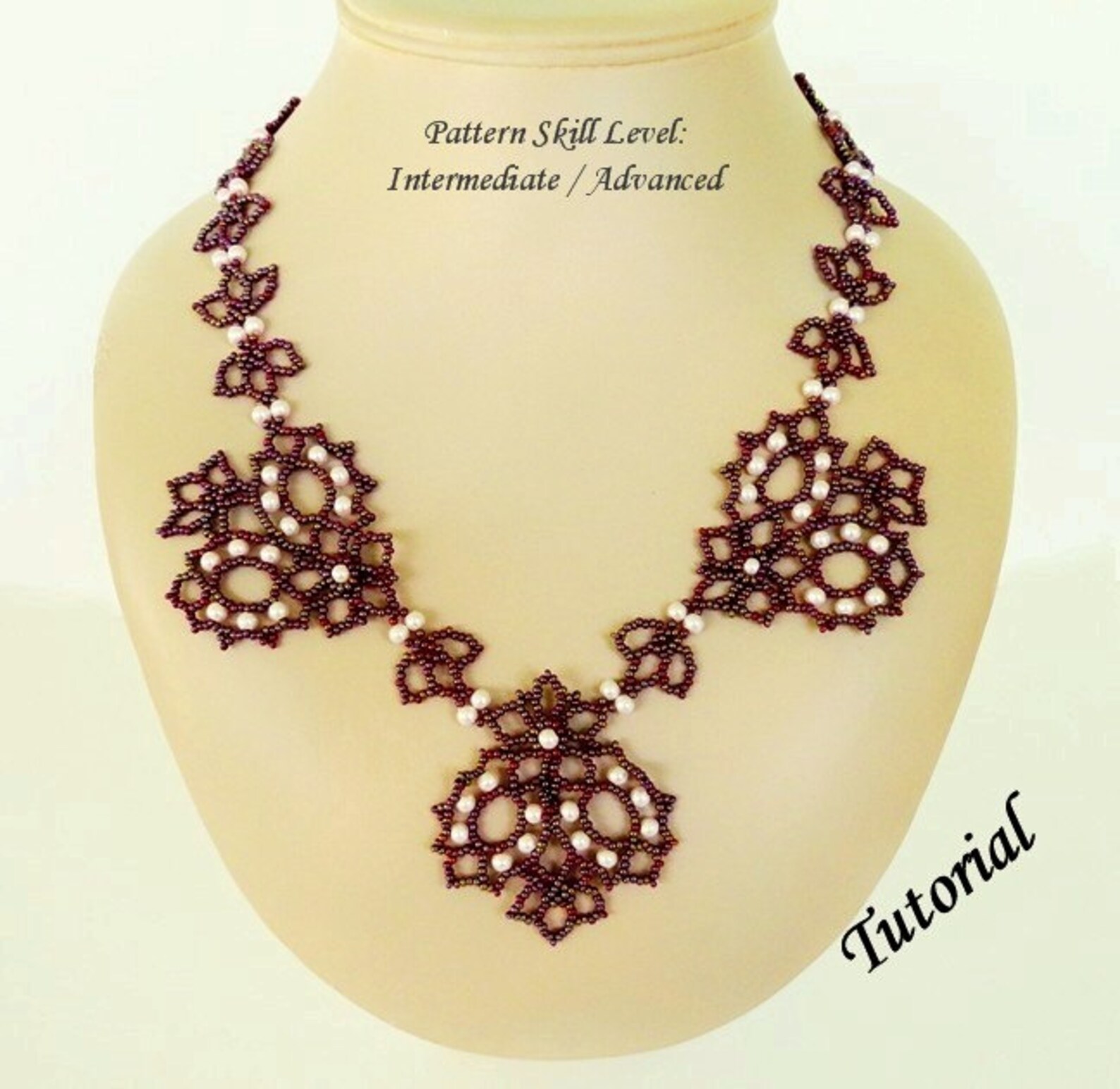 SCARLETT Beaded Necklace Beading Tutorial Beadweaving Pattern - Etsy