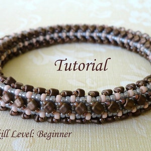 EASY BANGLE Beaded Bracelet Beading Tutorial Beadweaving Pattern Seed ...