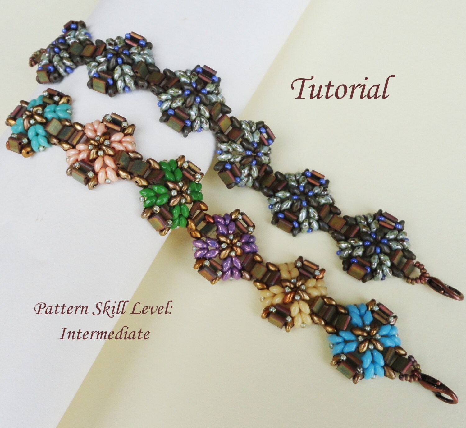 PREDATOR Superduo Beaded Bracelet Beading Tutorial and Pattern | Etsy