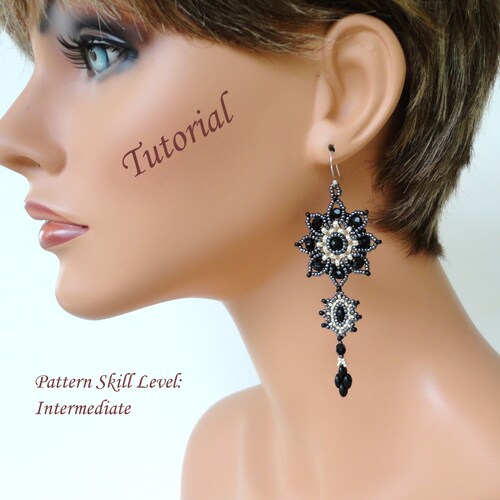 CIGALE Superduo Beaded Earrings Beading Tutorials and Patterns - Etsy