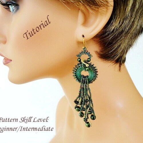 CIGALE Superduo Beaded Earrings Beading Tutorials and Patterns - Etsy